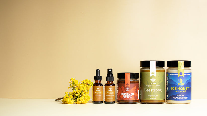 Dr. Bee | Canadian Raw Honey, Bee Propolis, Bee Pollen, Royal Jelly